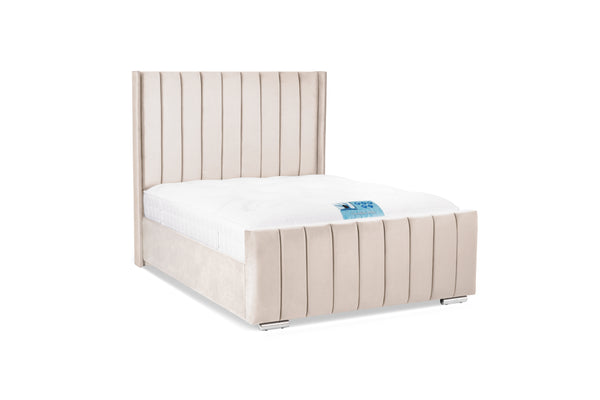 Arizona Bed Frame Double Beige – Beehive Furniture Wholesale